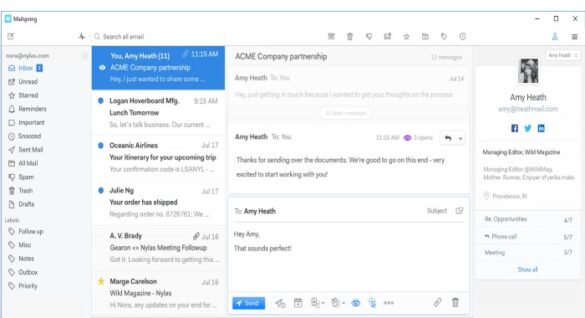 Mailspring Free Email Software, Client, App | TechRater UK