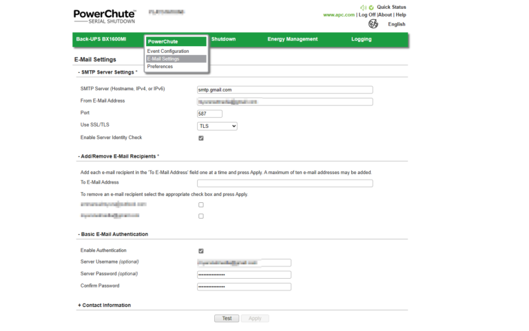How To Configure APC PowerChute Serial Shutdown Email Notifications ...